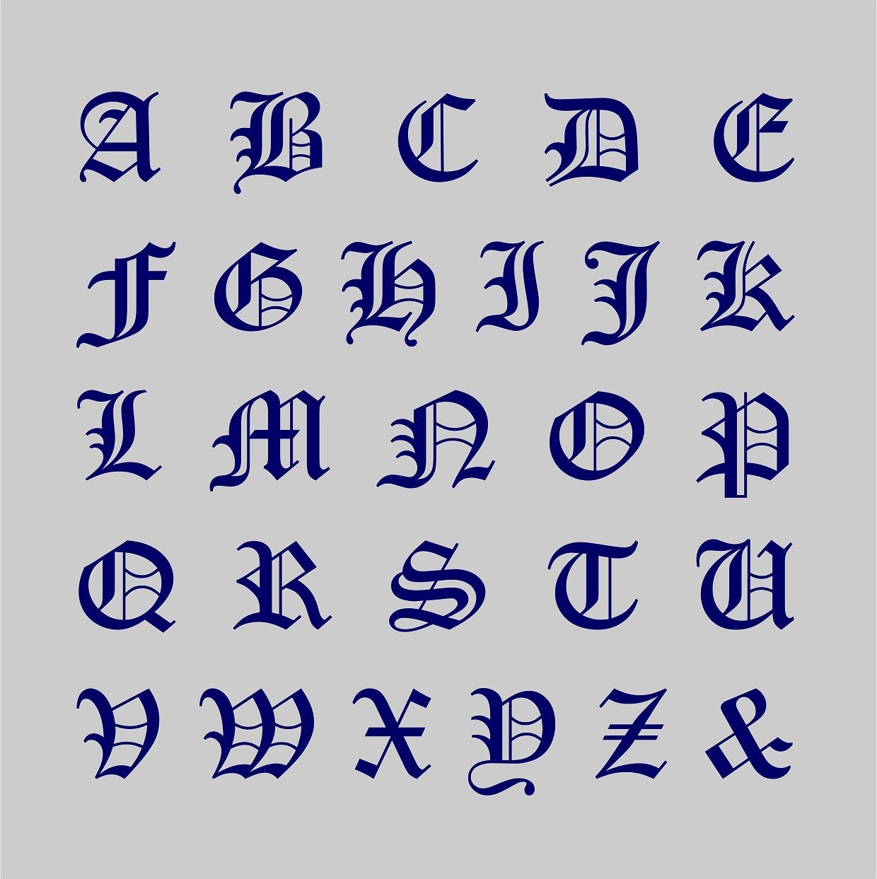 Old English Style Letters Rhinestone / Diamante Transfer - Etsy