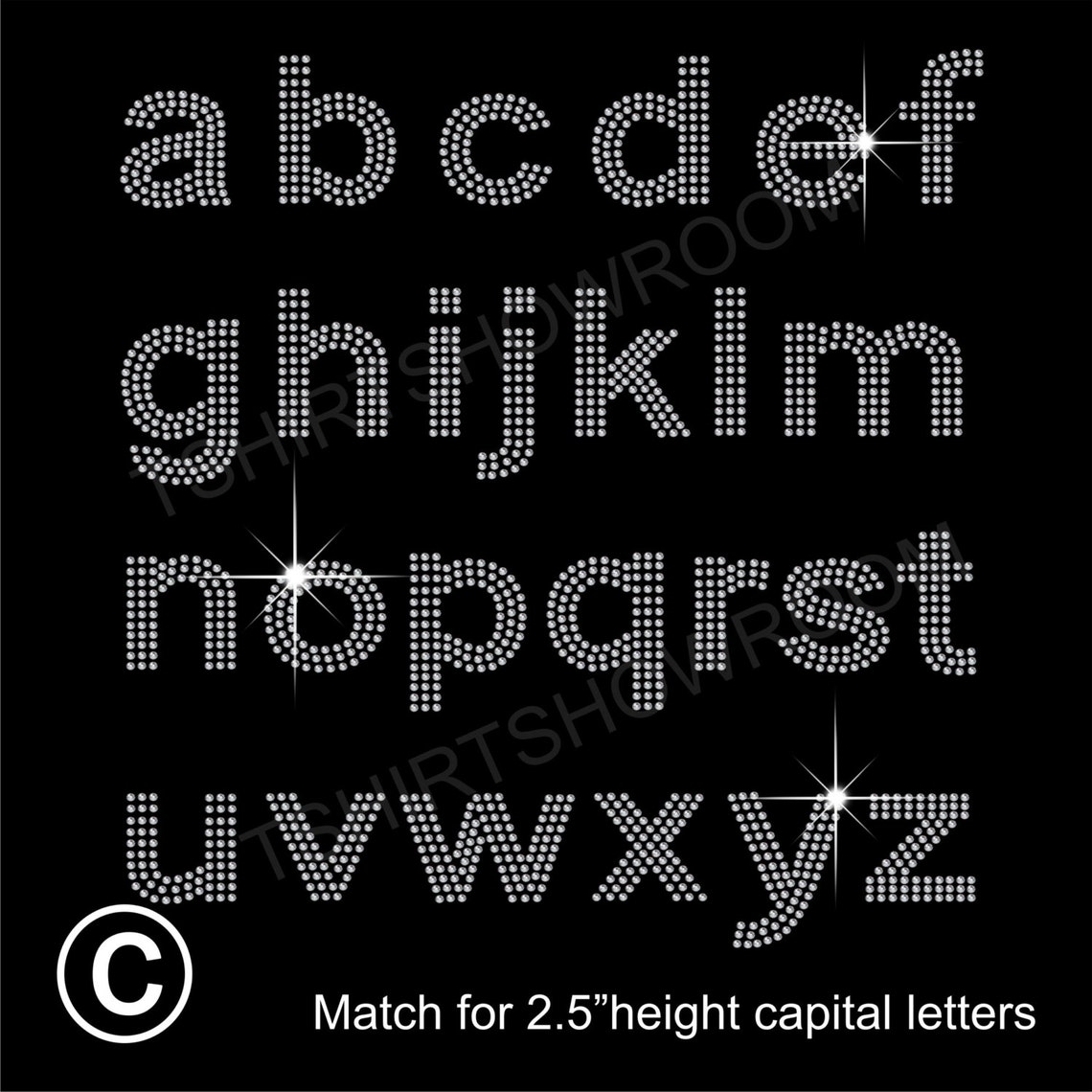 Rhinestone/diamante Transfer Letter (any 1) Hotfix Iron on Motif ...
