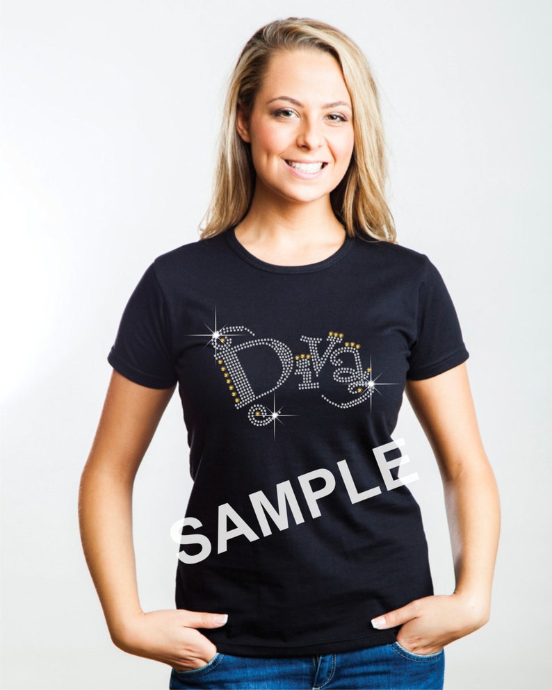 Diva Symbol Rhinestone Hotfix Transfer Iron on Applique Motif - Etsy