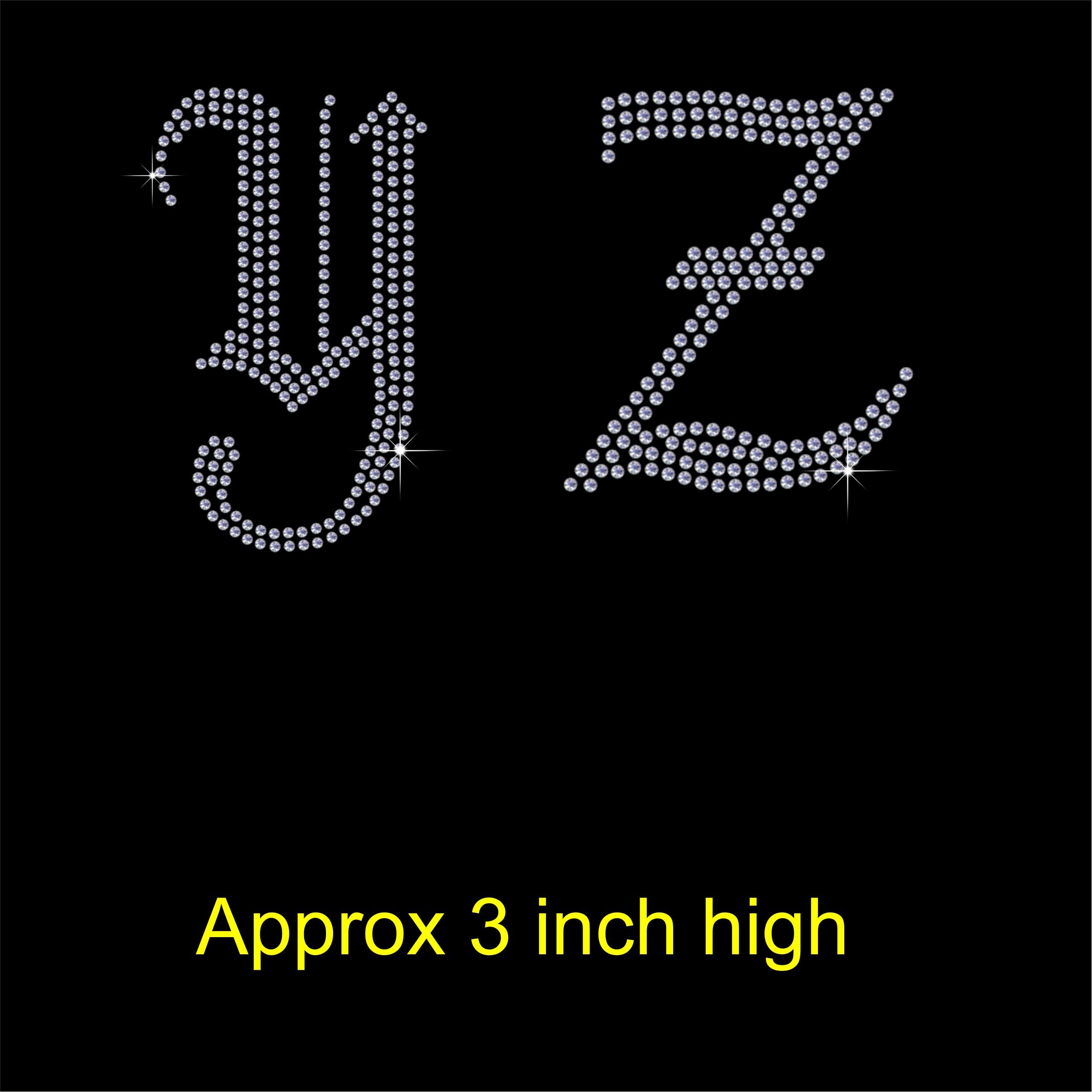 Old English Style Letters Rhinestone / Diamante Transfer | Etsy UK