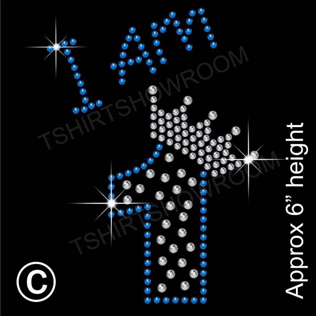 I Am 1-10 Birthday Number and Tiara Crown for Boys Blue Rhinestone ...