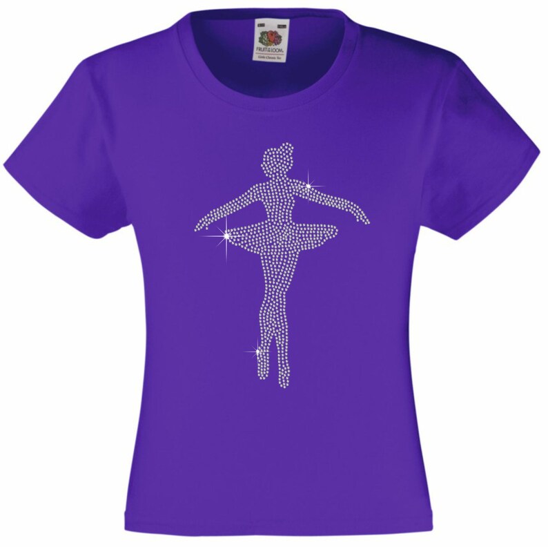 Ballerina Ballet Rhinestone Hotfix Transfer Iron-on Applique | Etsy