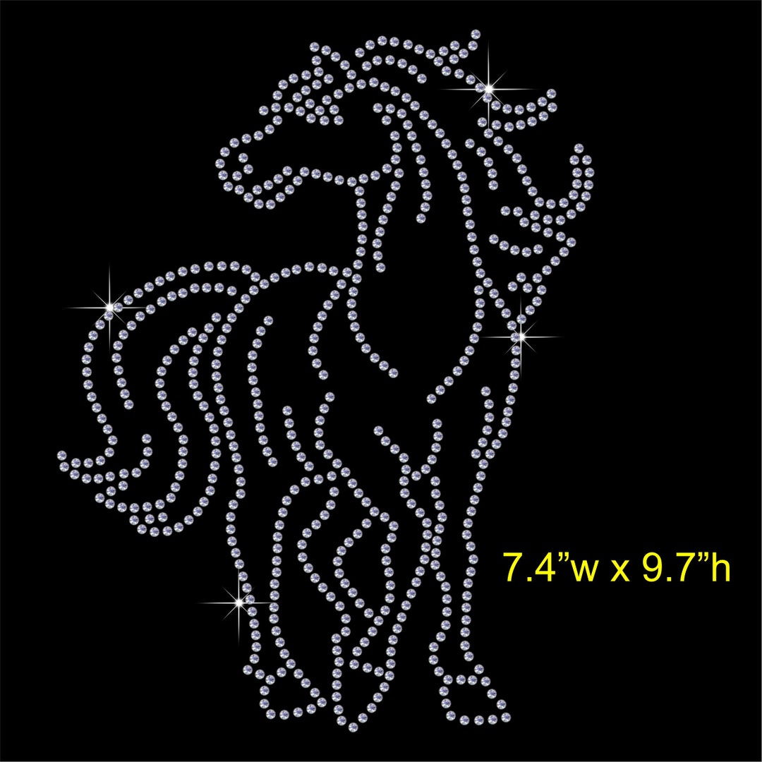 Horse Rhinestone Hotfix Transfer Iron on Applique Motif With a Free ...