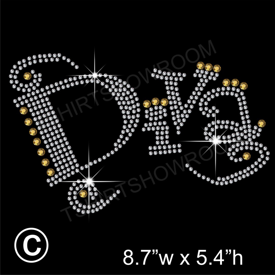 Diva Symbol Rhinestone Hotfix Transfer Iron on Applique Motif With a ...