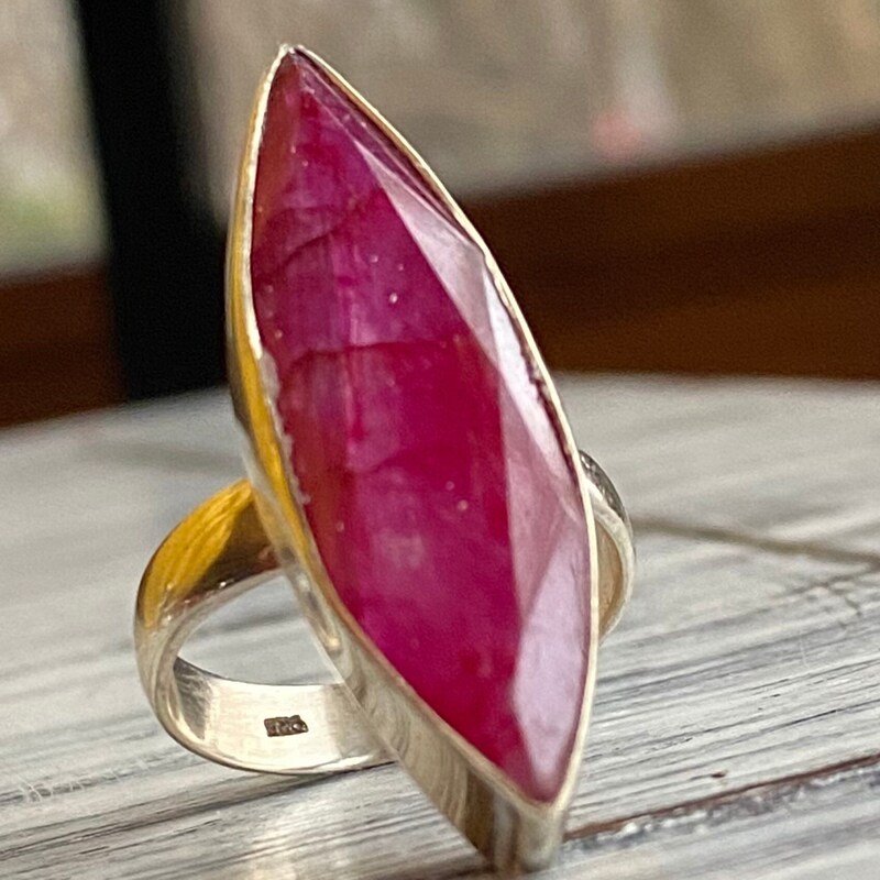 Large Ruby Ring - Etsy