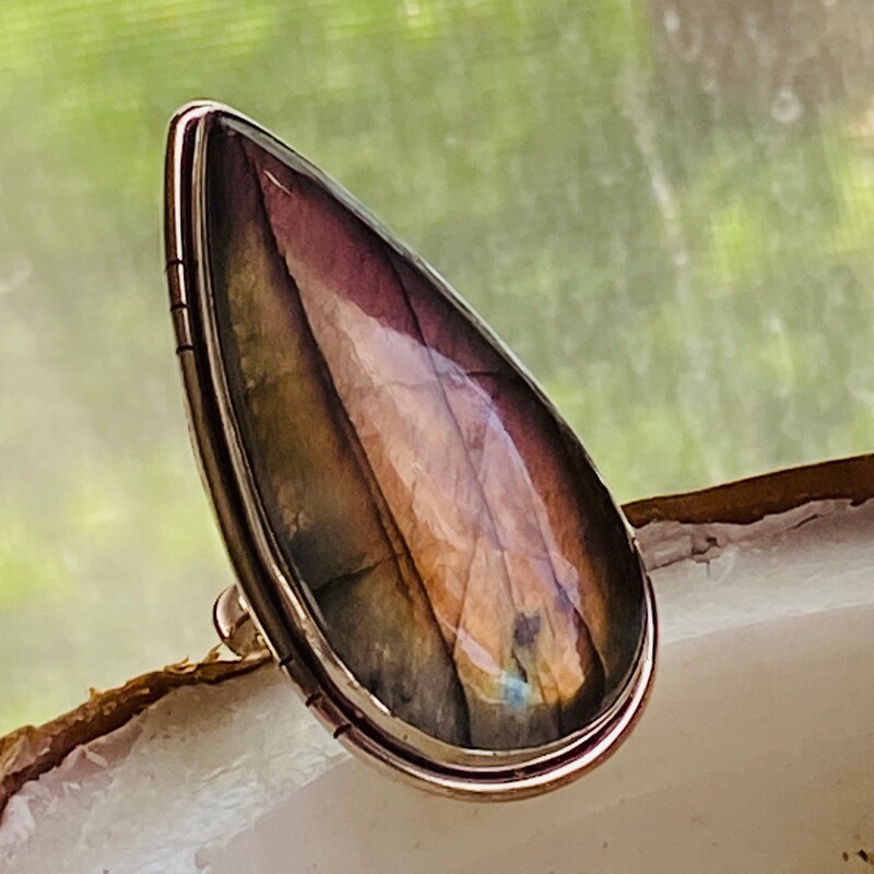 Labradorite Ring - Etsy
