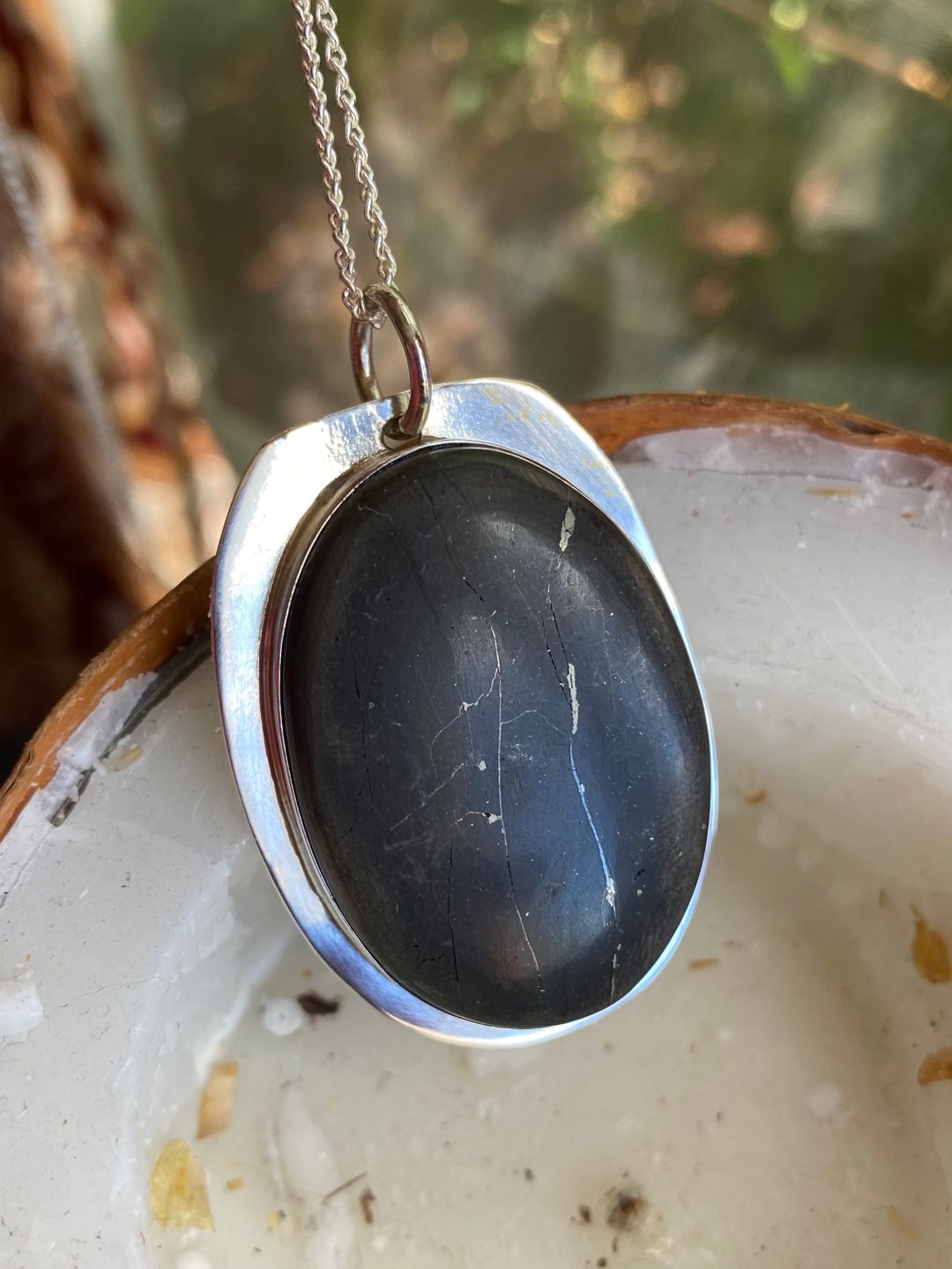 Elite Noble Shungite Necklace- EMF/5G Protection-shungite Sterling ...