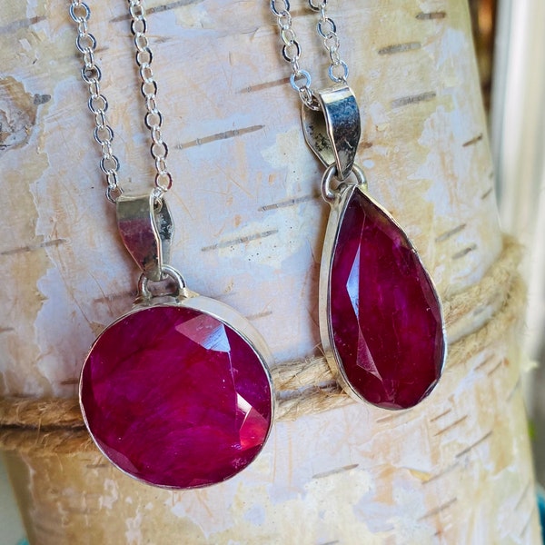 Ruby Pendant - Etsy