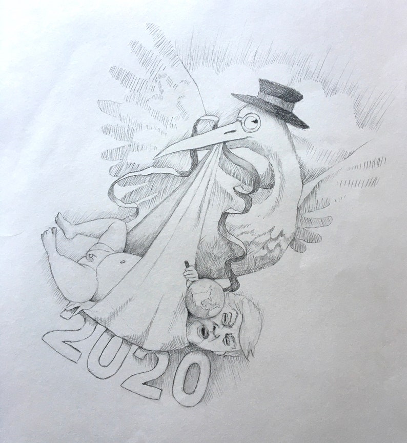 2020 Pencil Drawing Trump - Etsy