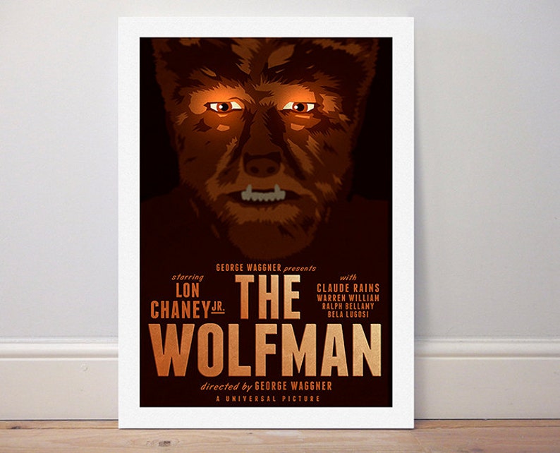 Movie poster 'The Wolfman' 1941 Universal classic | Etsy