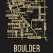 Boulder Colorado Street Map Poster Canvas or Metal Print | Etsy