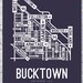 Bucktown Chicago Street Map Screen Print | Etsy