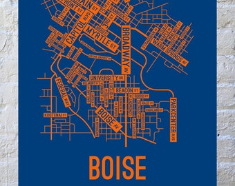 Boise Street Map Svg - Etsy