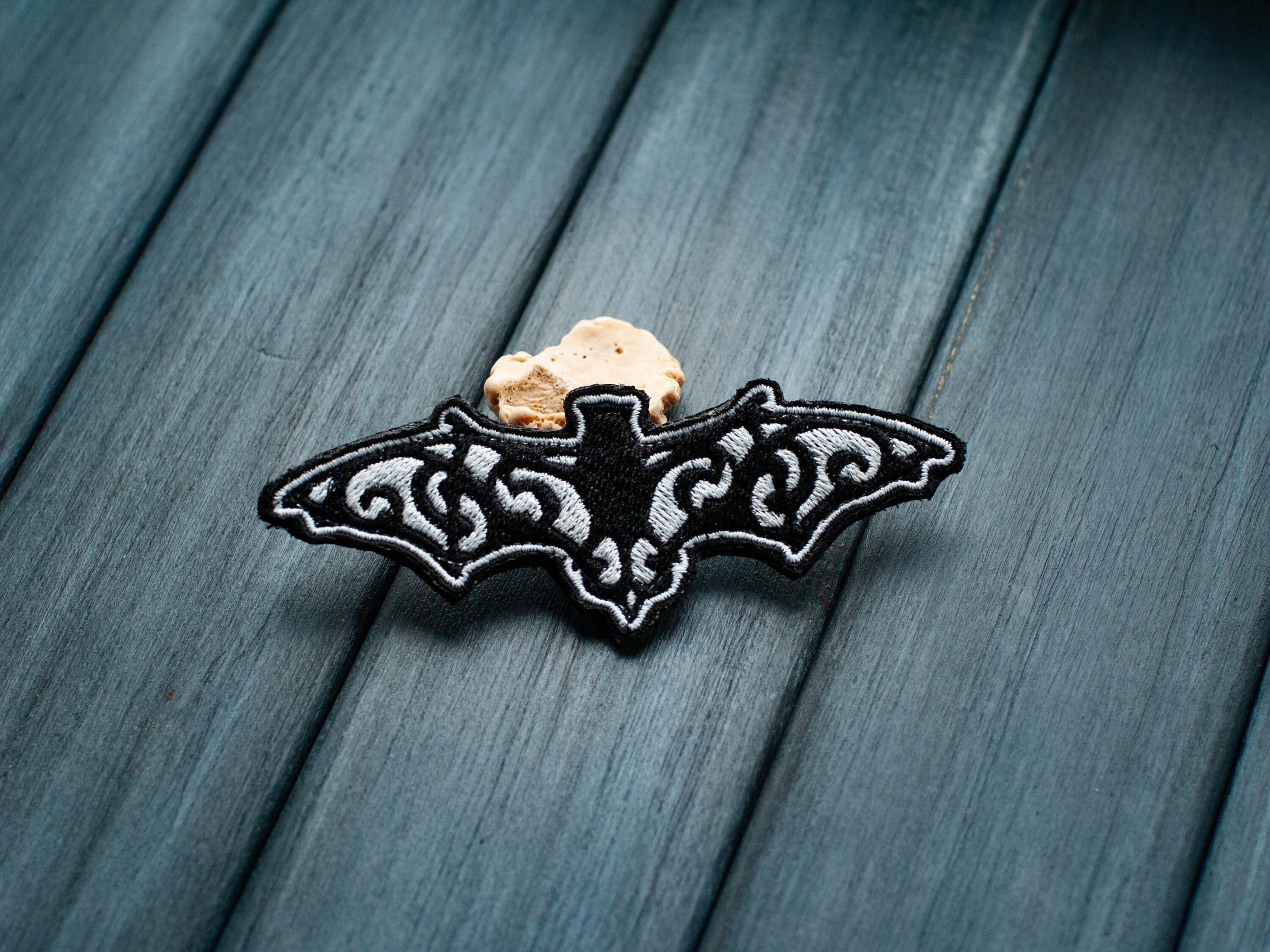 Gothic Patch bat Embroidered Goth Patch | Etsy