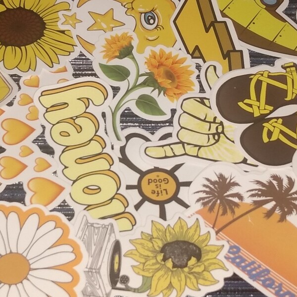 Yellow Stickers - Etsy