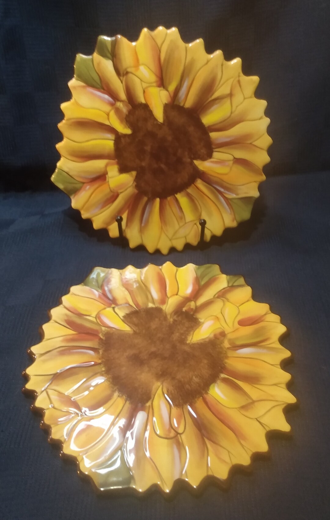 Tuscan Sunflower Decorative Clay Art Hand Painted Trivet Set of Two 8 ...