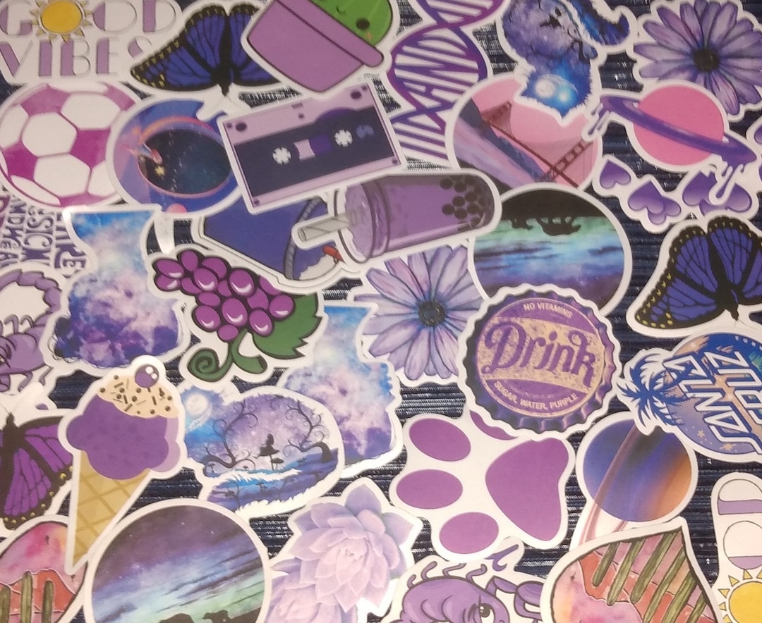 10 Pc. FUN Purple Sticker Pack Violet Decal Bundle Color - Etsy