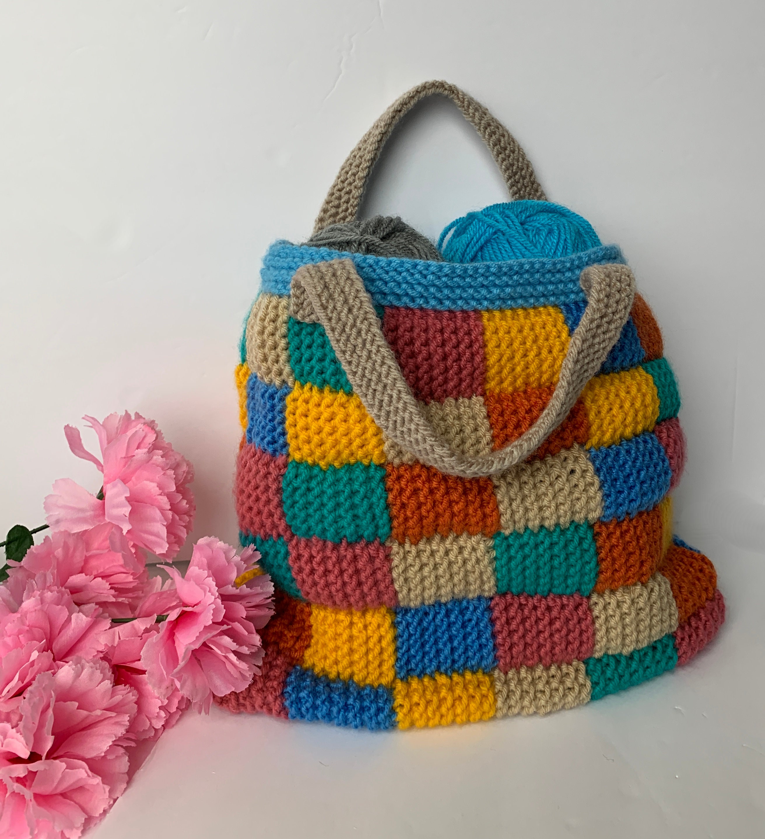 Scrap Yarn Bag - PDF Knitting Pattern - for Immediate Download - Etsy