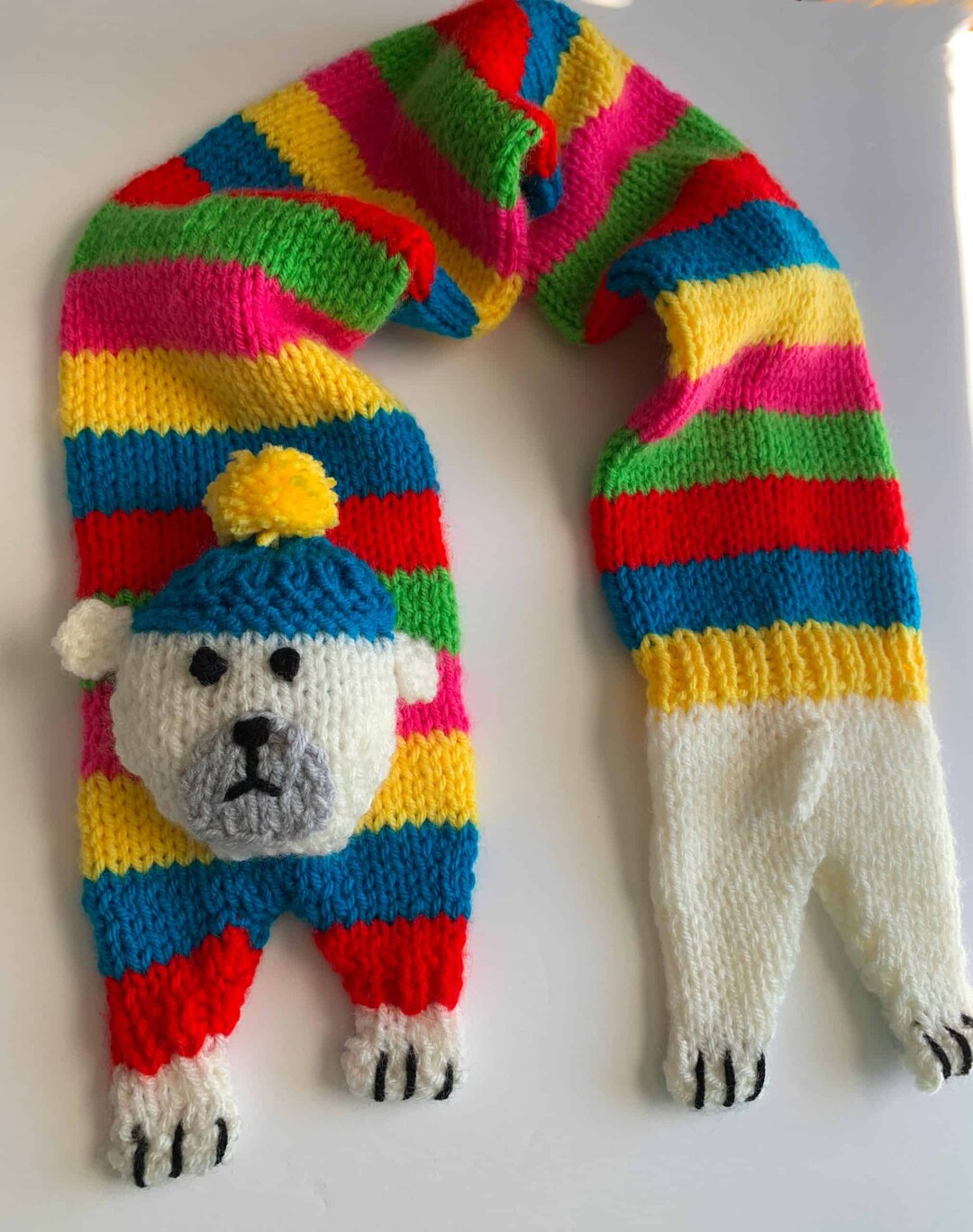 Bear-y Warm Scarf - PDF Knitting Pattern - for Immediate Download - Etsy