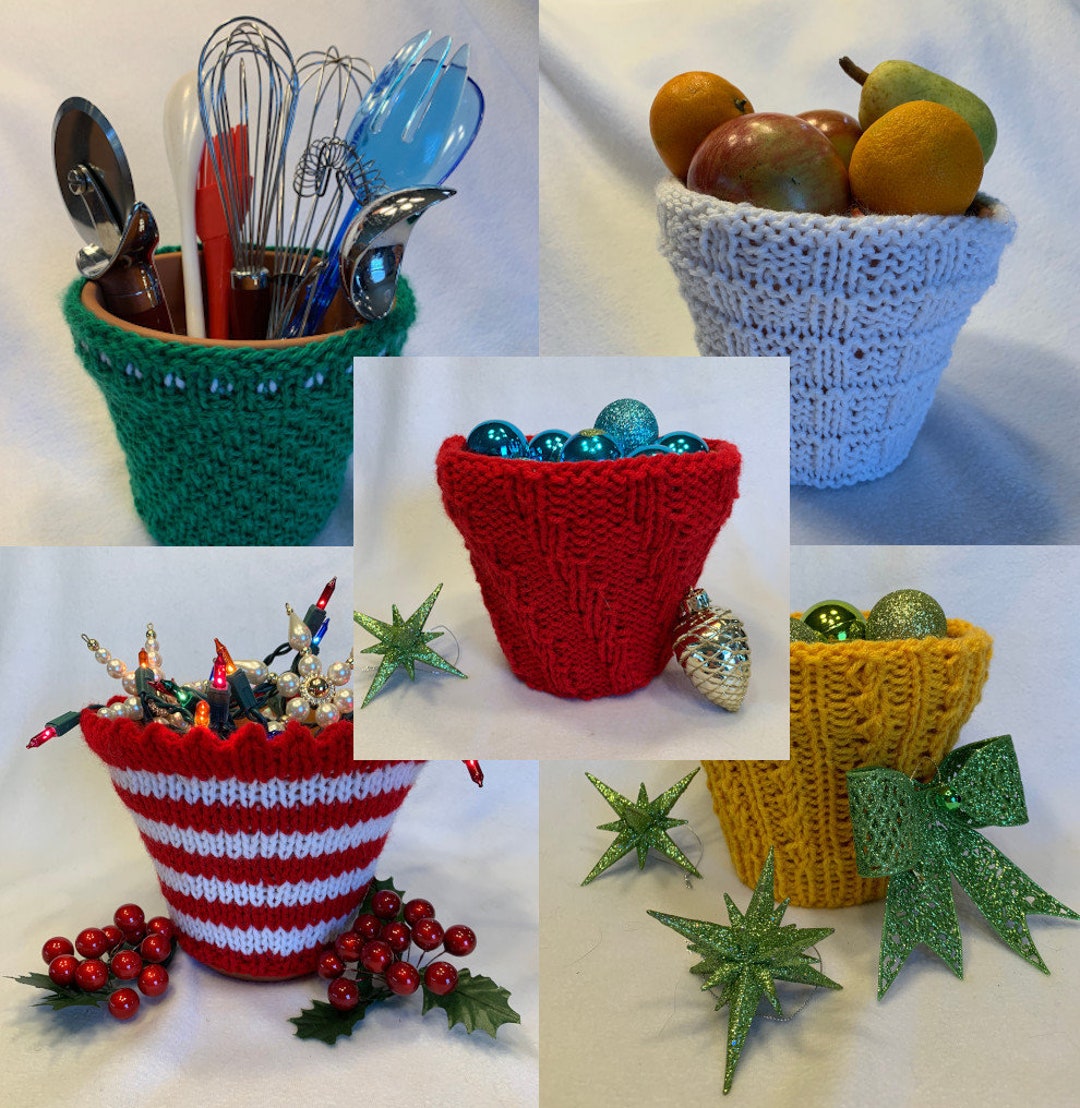 Flower Pot Cozies - PDF Knitting Pattern - for Immediate Download - Etsy