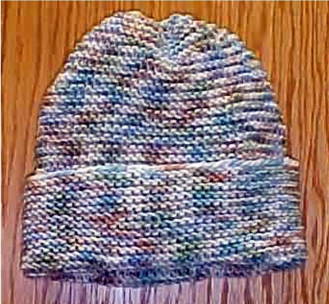 Beginner Easy Knit Hat - PDF Knitting Pattern - for Immediate Download ...