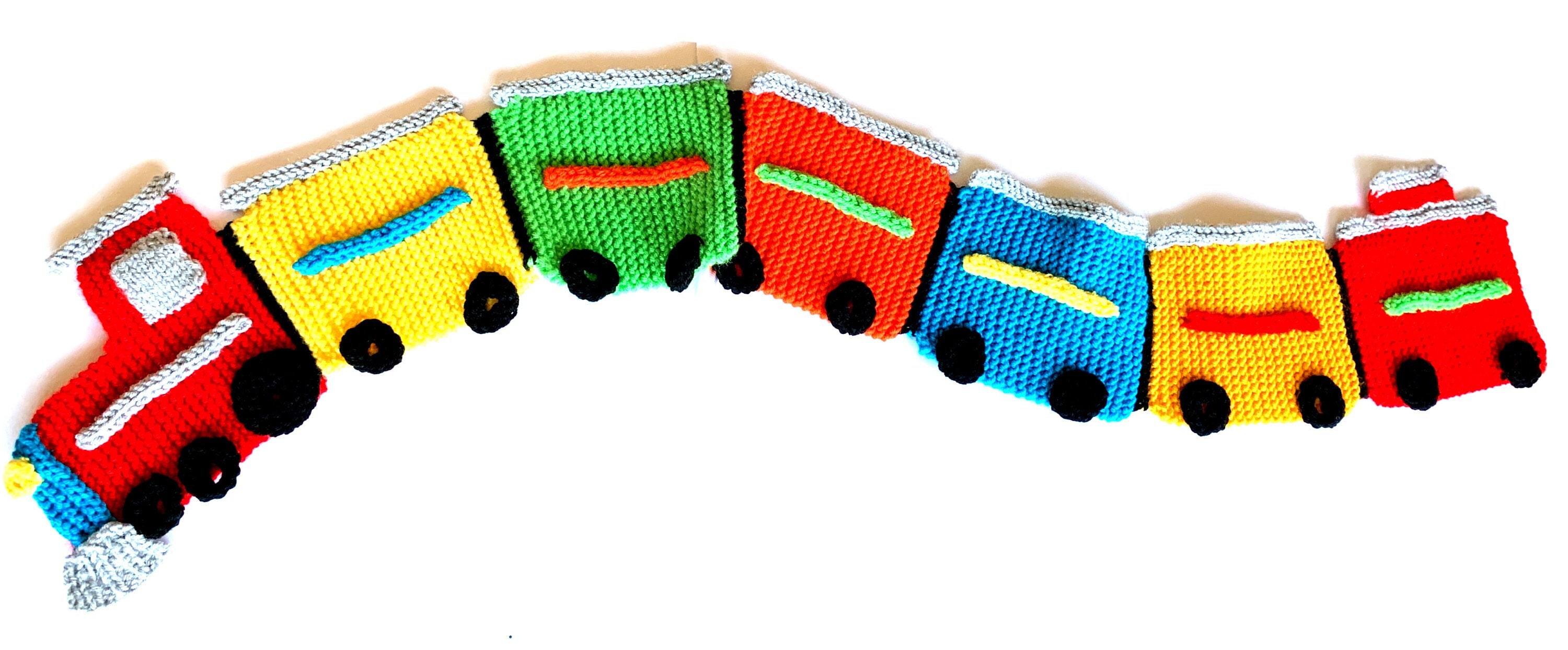 Chug a Long Train Scarf - PDF Knitting Pattern - for Immediate Download ...