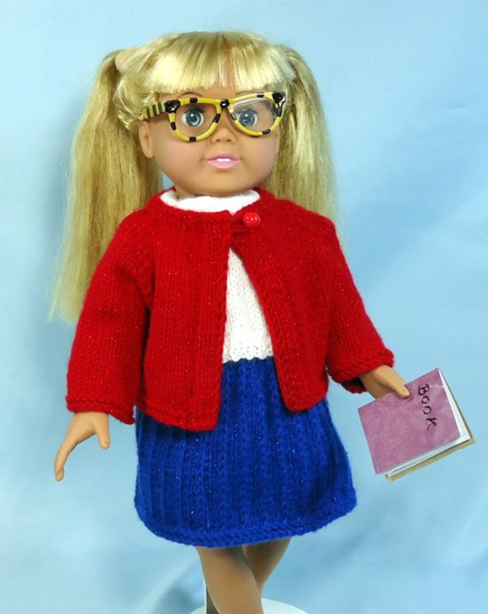 First Day of School, Knitting Patterns for 18-inch Dolls - Immediate ...
