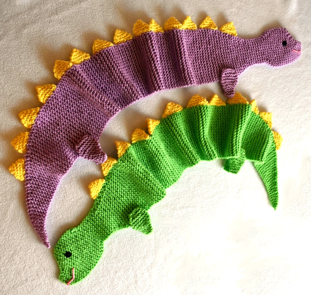Dinosaur Scarf - PDF Knitting Pattern - for Immediate Download, in ...