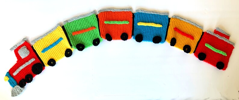 Chug a Long Train Scarf - PDF Knitting Pattern - for Immediate Download ...