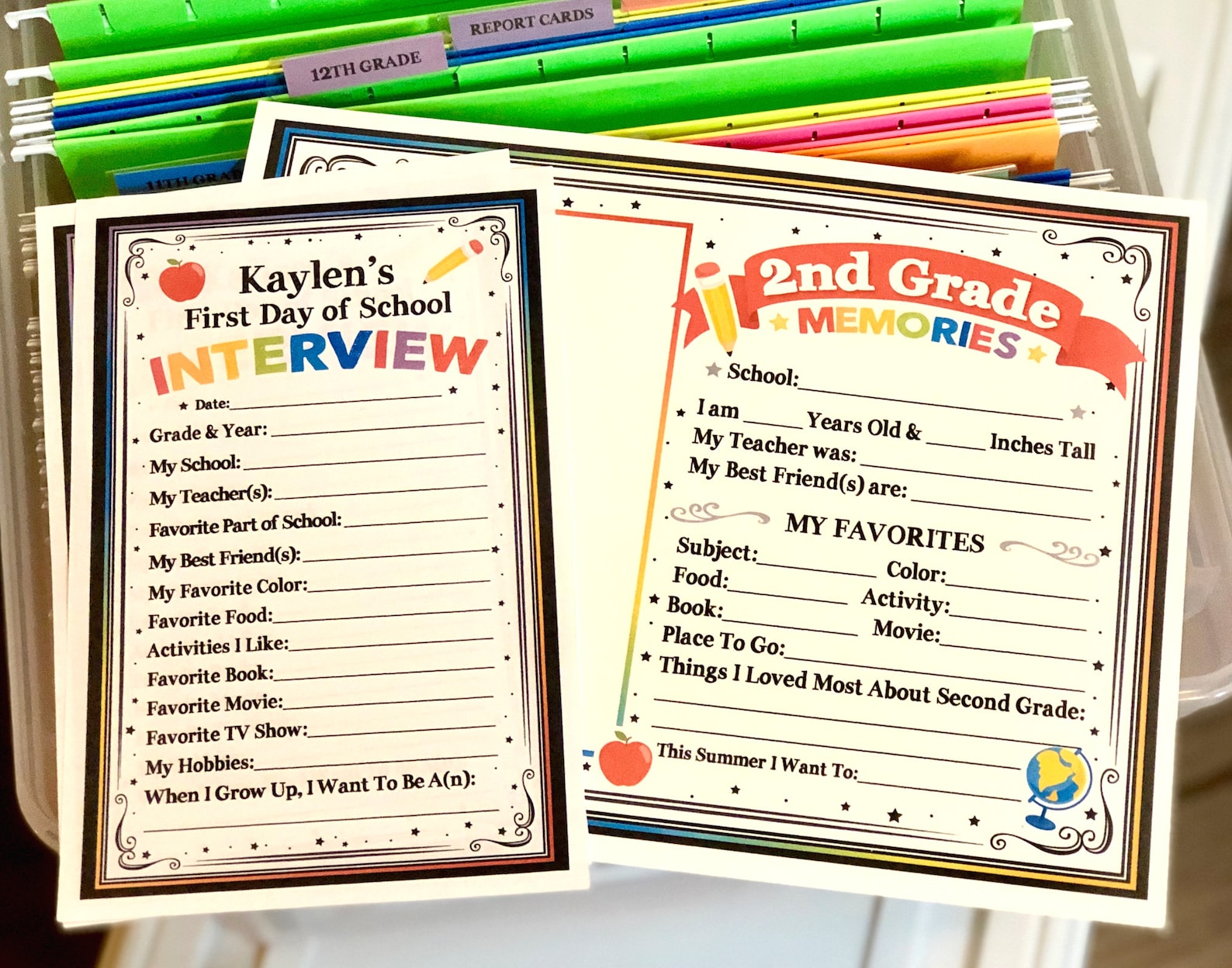 Personalized School Memory Box Printable Kit DIY School - Etsy