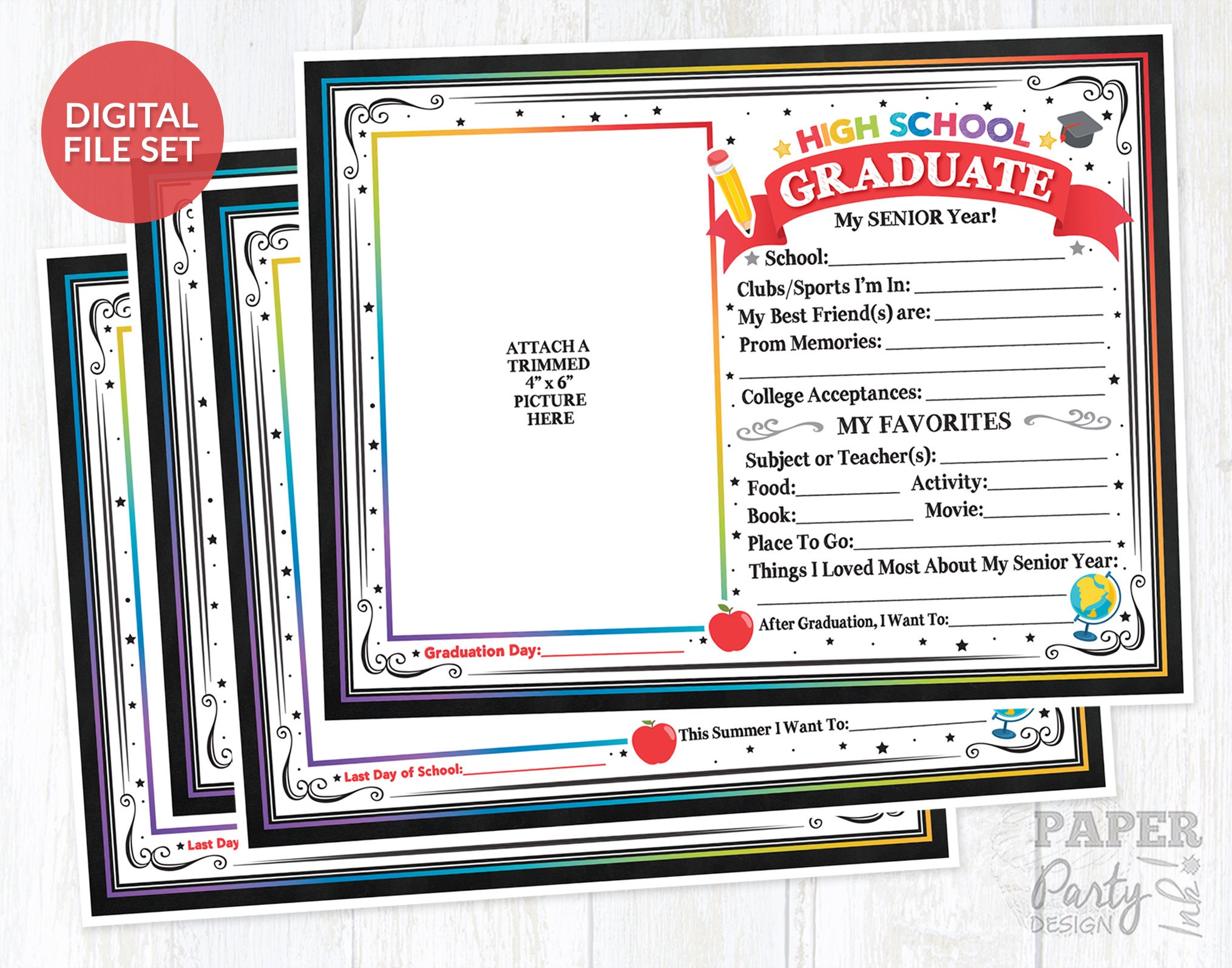 Personalized School Memory Box Printable Kit DIY School | Etsy Canada