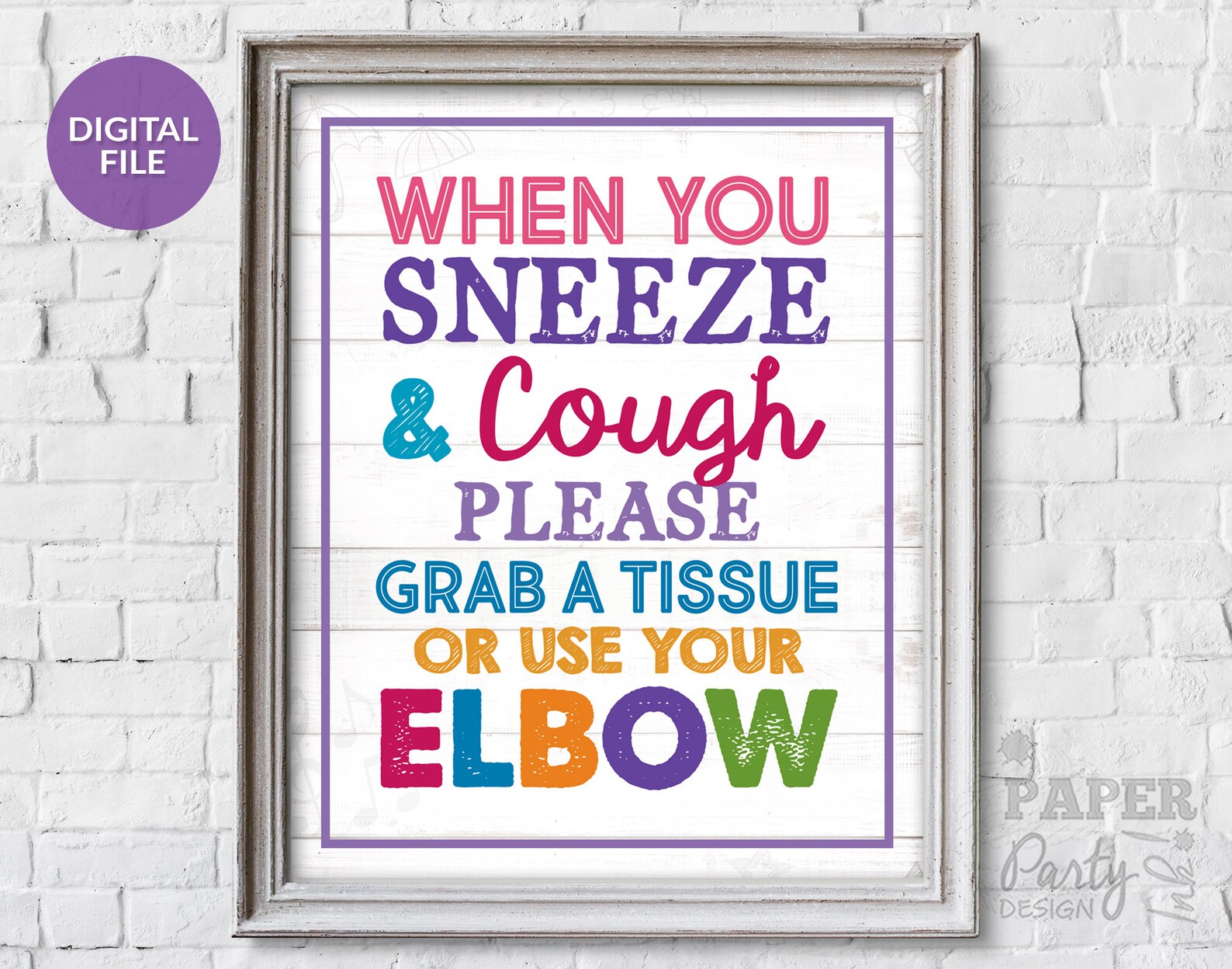 Printable Classroom Safety Signs Set of 6, Size 8" X 10", Classroom ...