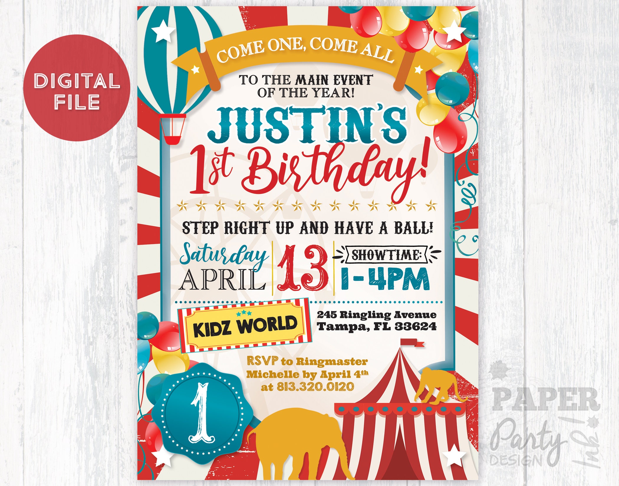 Invitaciones Para Fiesta De Cumpleaños Con Temática De Carnaval