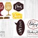 Wine Photo Prop Set, Wine Party Photo Props Digital File, Wine Photo ...