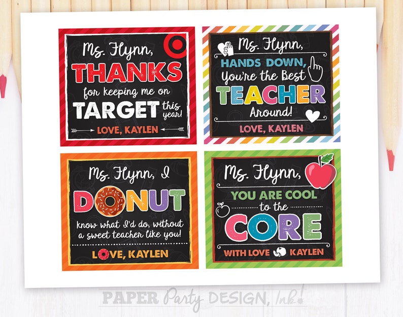 Teacher Appreciation Tags Teacher Appreciation Printable Tag | Etsy