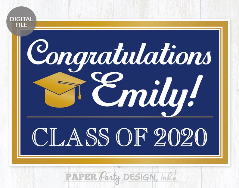 Printable Graduation Sign Set of 2 Senior Class of 2020 | Etsy