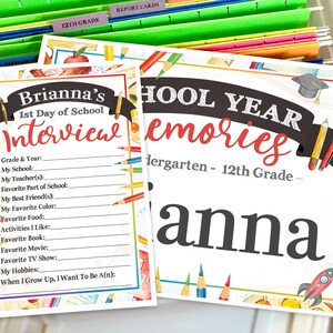 Personalized School Memory Box Printable Kit, DIY School Keepsake Kit ...