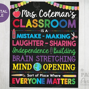 Everyone Matters Personalized Classroom Digital Poster 16" X 20 ...