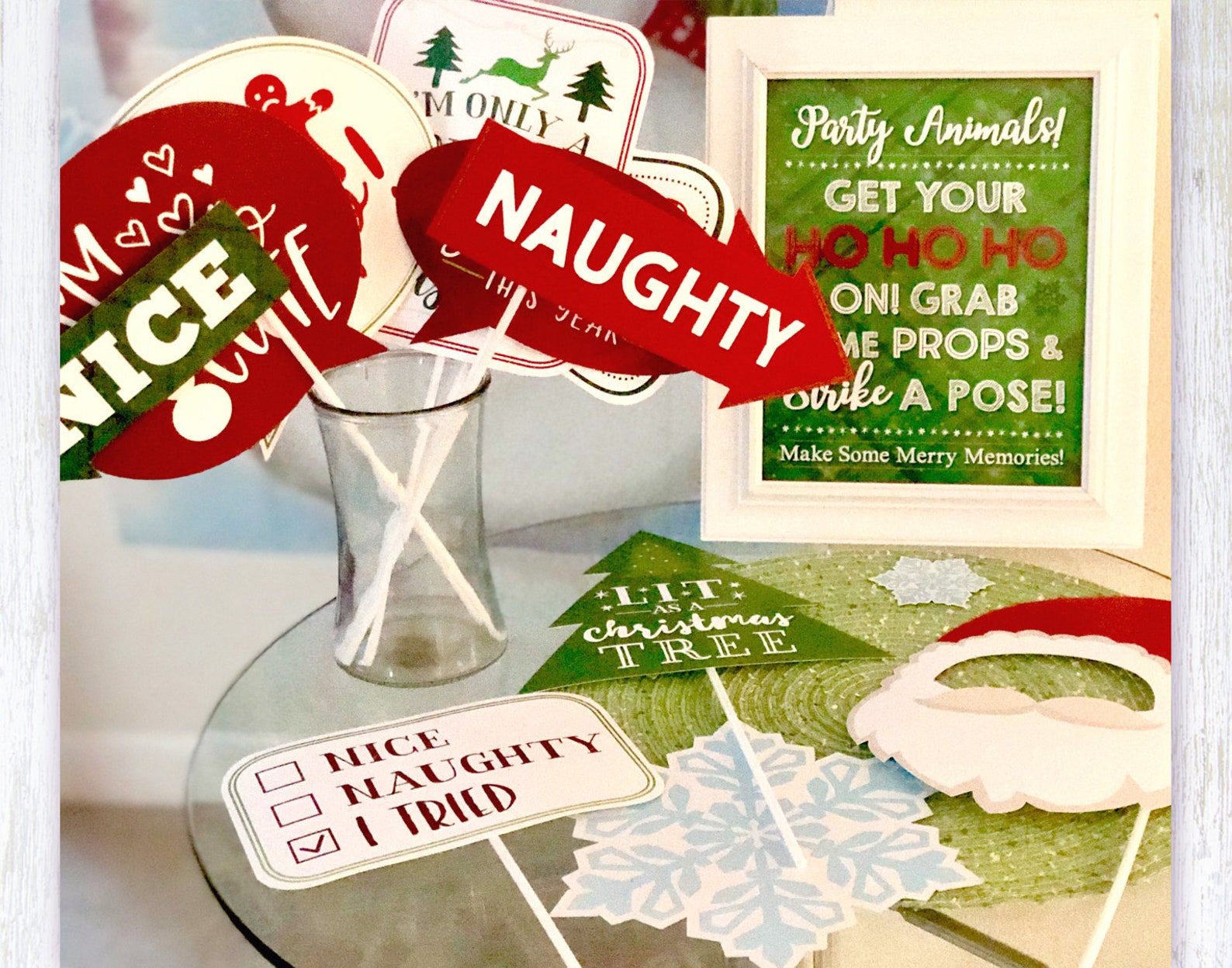 Christmas Photo Prop Set, Christmas Photo Props Digital File, Christmas ...