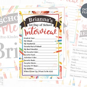 Personalized School Memory Box Printable Kit, DIY School Keepsake Kit ...