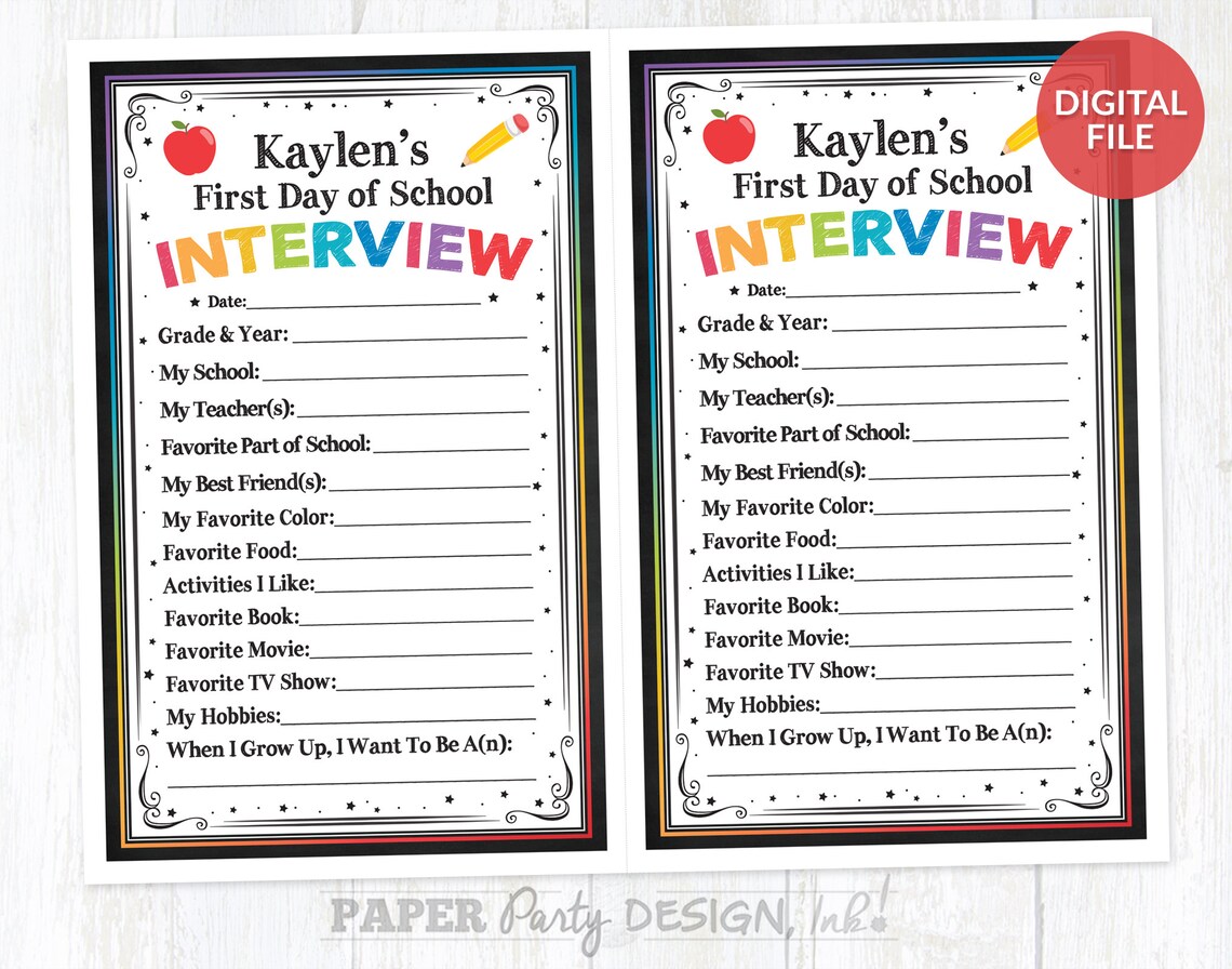 Personalized School Memory Box Printable Kit DIY School - Etsy