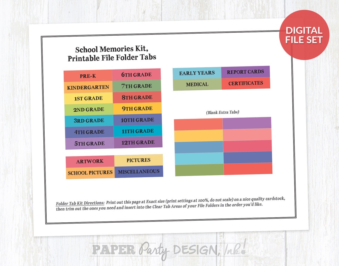 Personalized School Memory Box Printable Kit DIY School | Etsy Canada