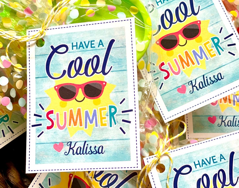 Digital Have a Cool Summer Tags Summer Favor Tags for School - Etsy