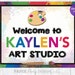 Printable Art Party Welcome Sign, 8" X 10" Paint Party Art Studio Sign ...