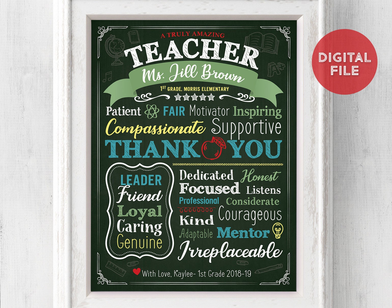 Teacher Appreciation Personalized Gift Teacher Appreciation | Etsy