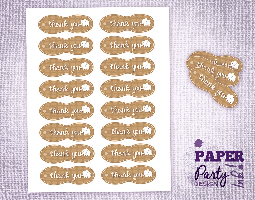 Little Peanut Baby Shower Thank You Tags, Baby Little Peanut Shower ...