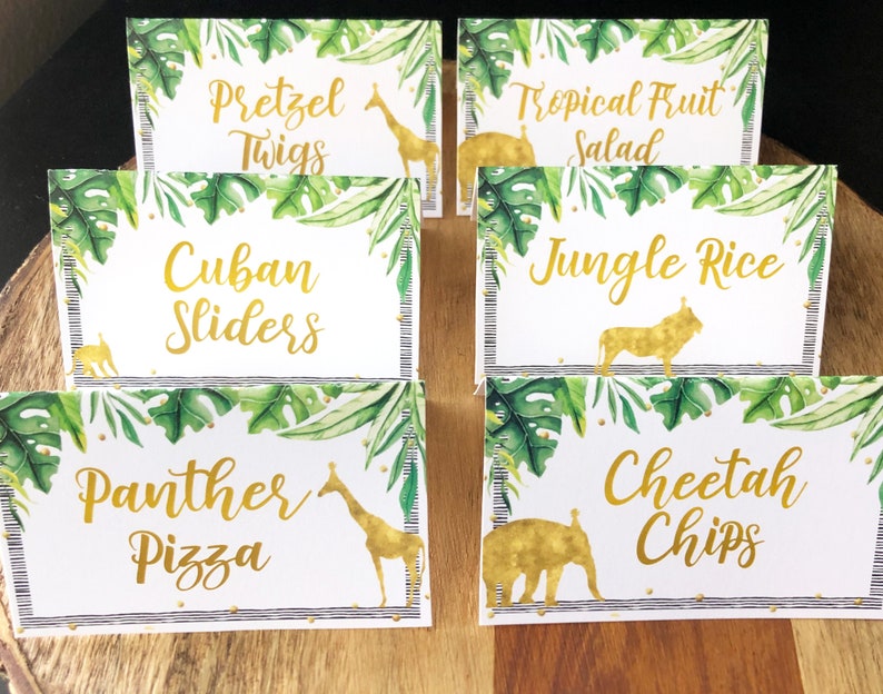 Wild ONE Birthday Food Labels, Golden Safari Party Printable Food ...
