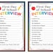 Printable Generic Interview Sheets for the School Memory Box Kit, DIY ...