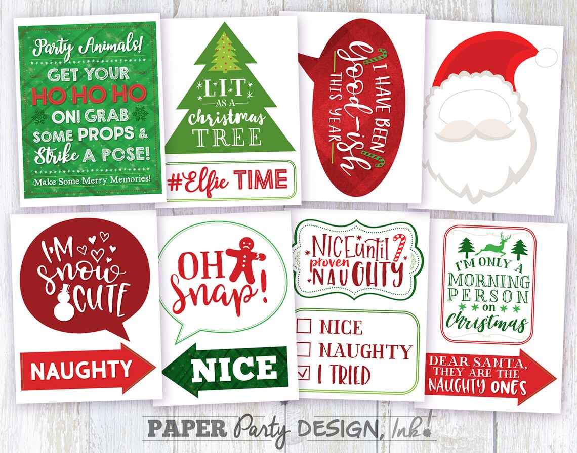 Christmas Photo Prop Set Christmas Photo Props Digital File | Etsy