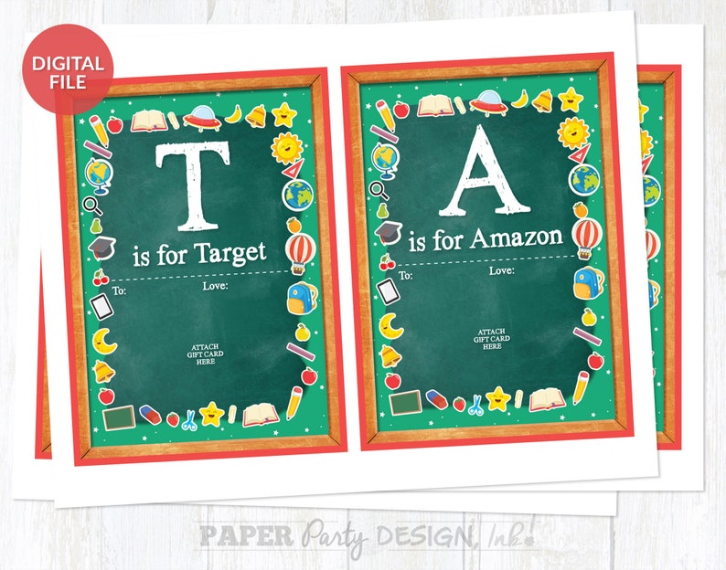 Printable Teacher Appreciation Gift Card Tags, Teacher Appreciation ...